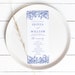 Blue Floral Wedding Program Template Editable Dusty Blue Wedding ...