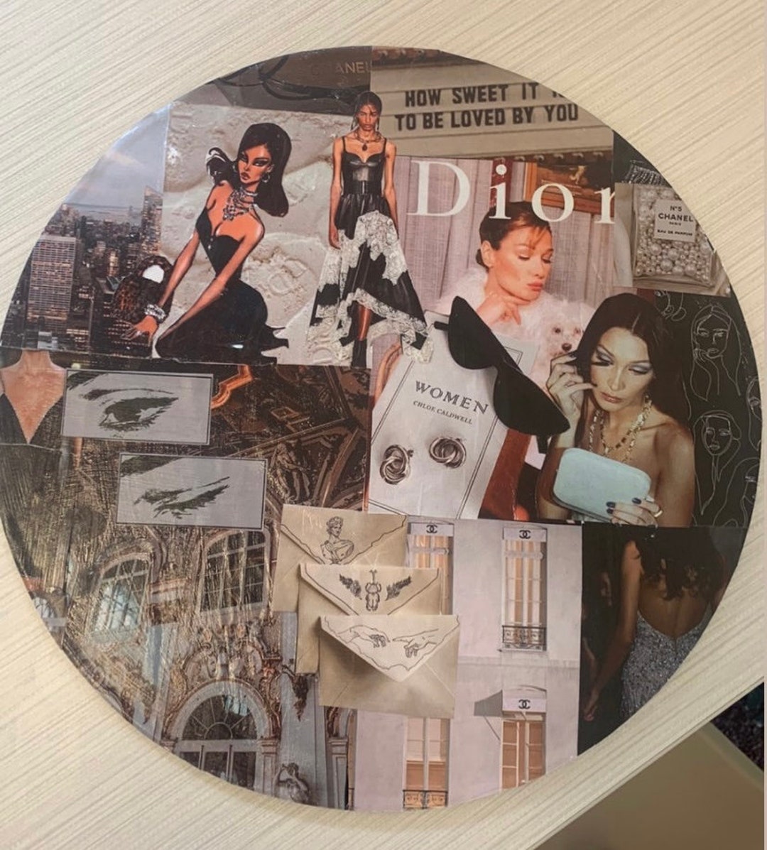 Collaged Record - Etsy