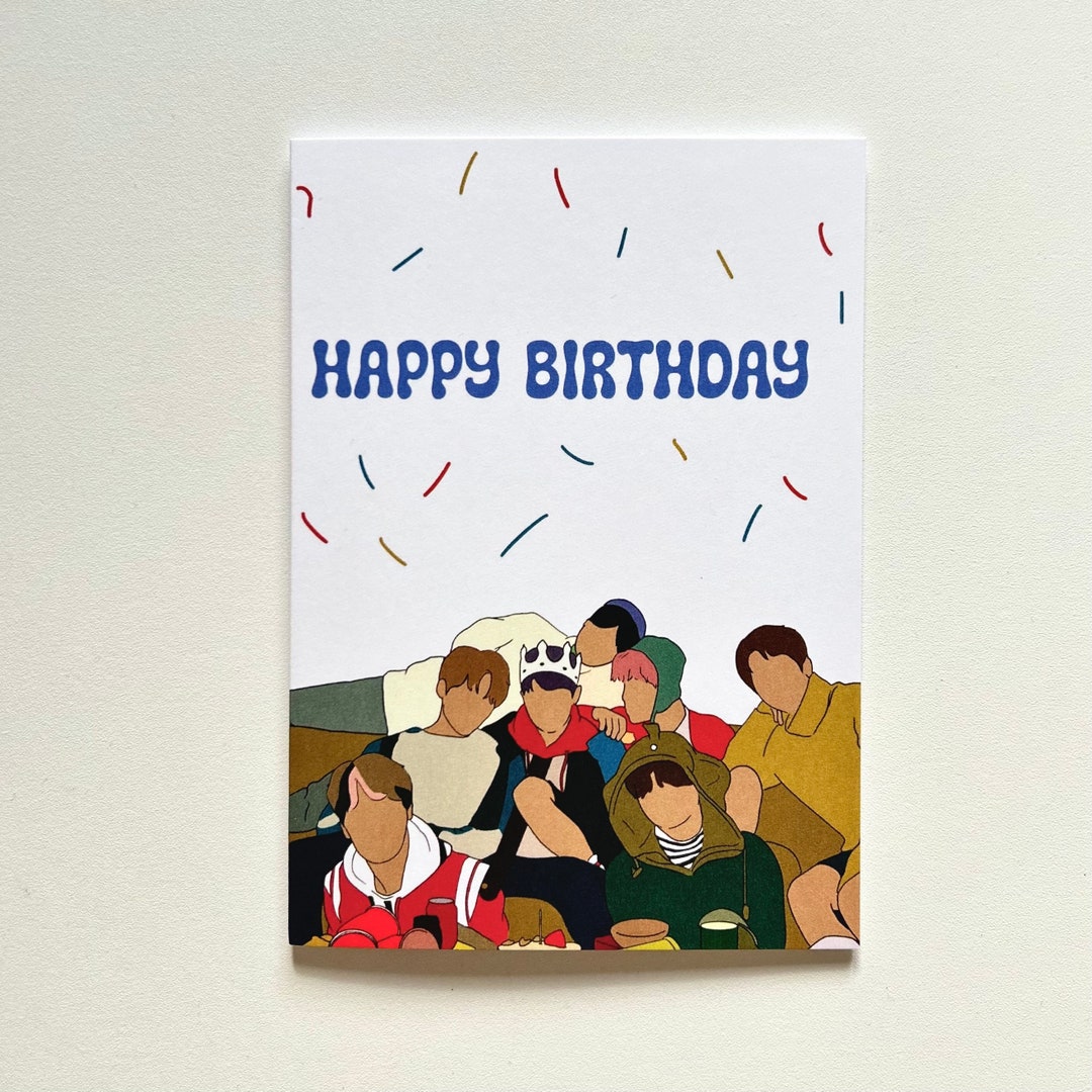 BTS Happy Birthday BTS Birthday Card, K-pop Birthday Card, Funny ...