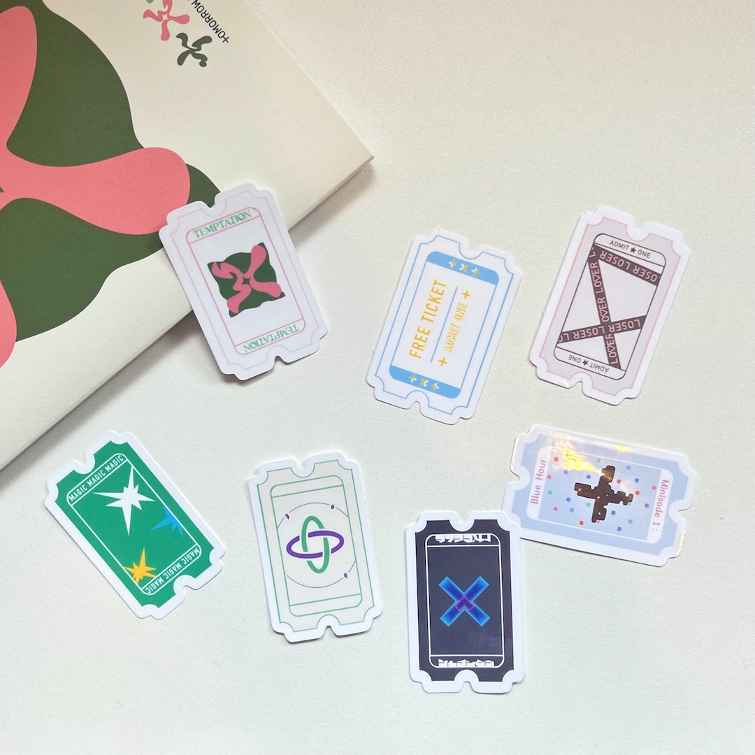 TXT Inspired Cinema Ticket Stickers - Etsy