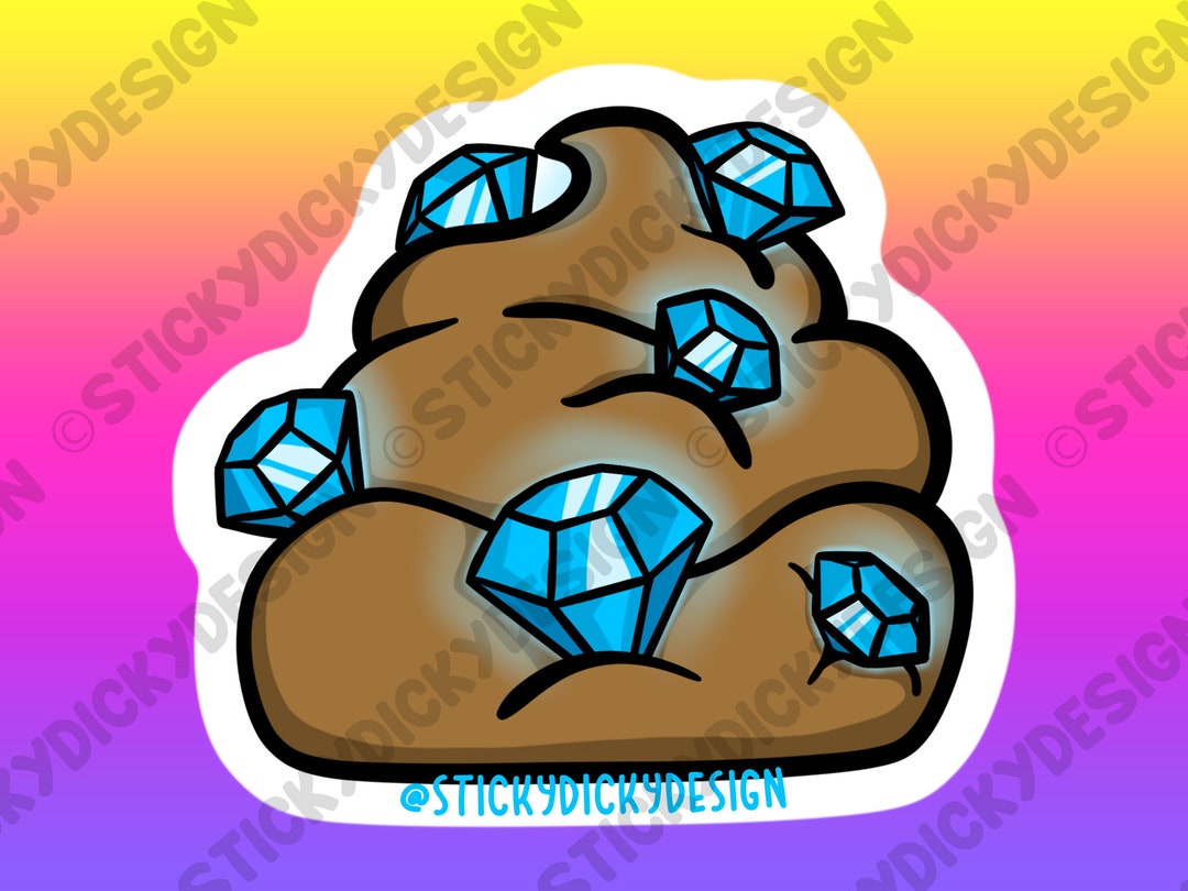 Diamond Poop Sticker - Etsy