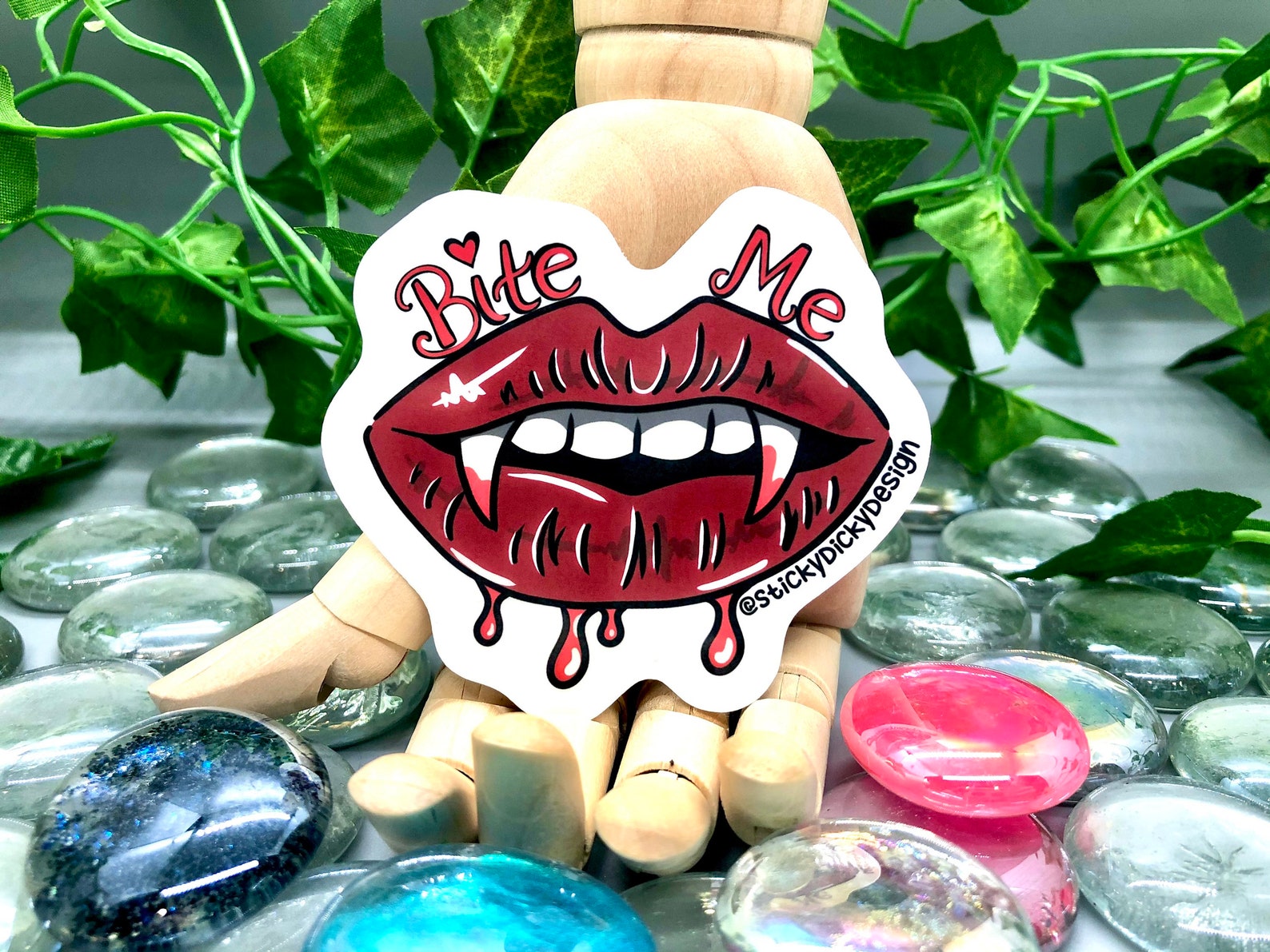 Vampire Bite Me Sticker | Etsy