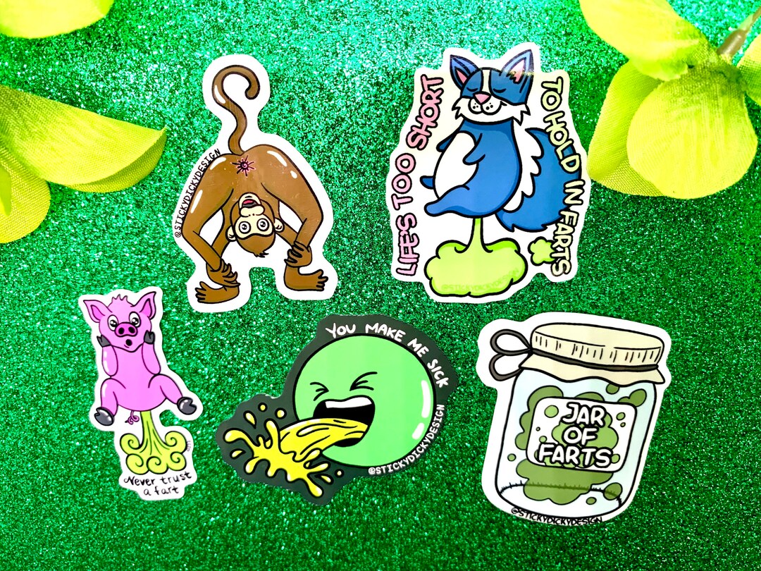 Gross Humor Sticker Pack - Etsy
