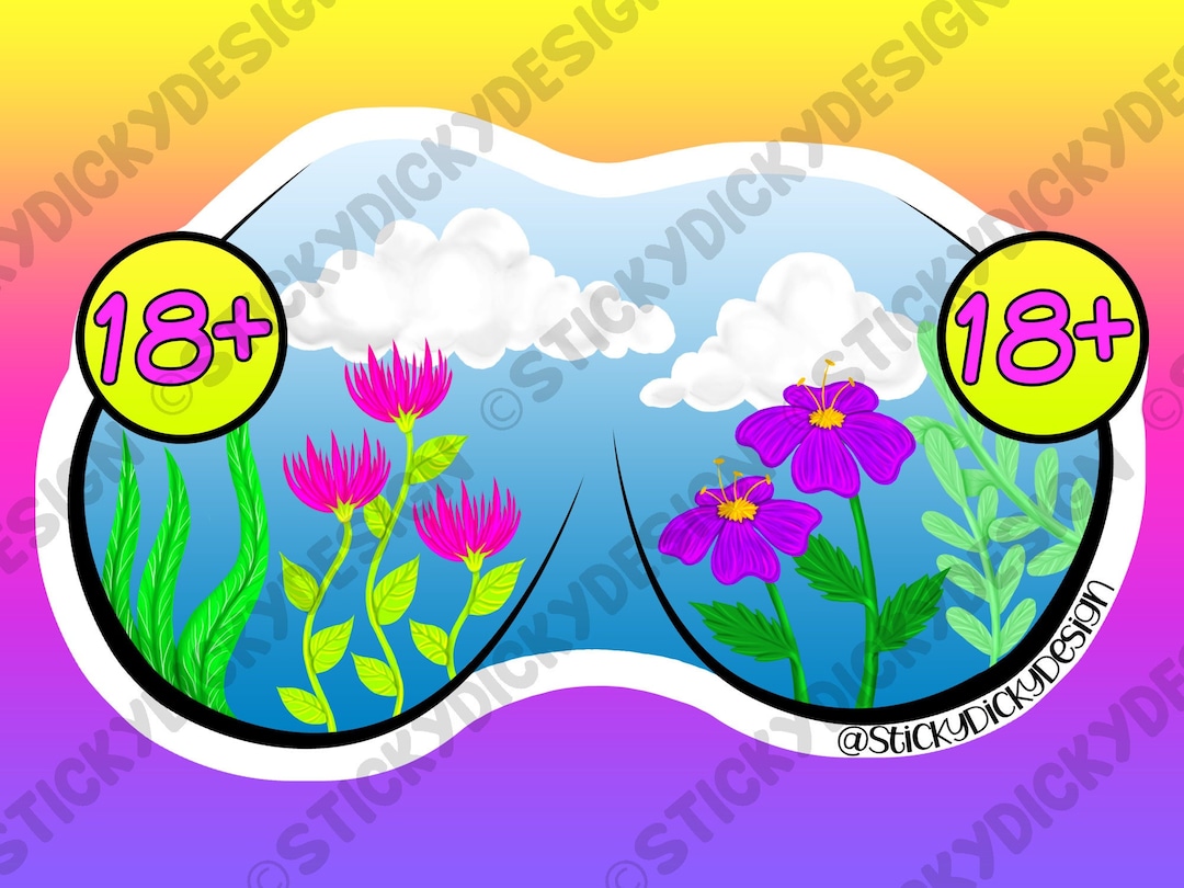 Bosom Blossoms Boob Sticker - Etsy