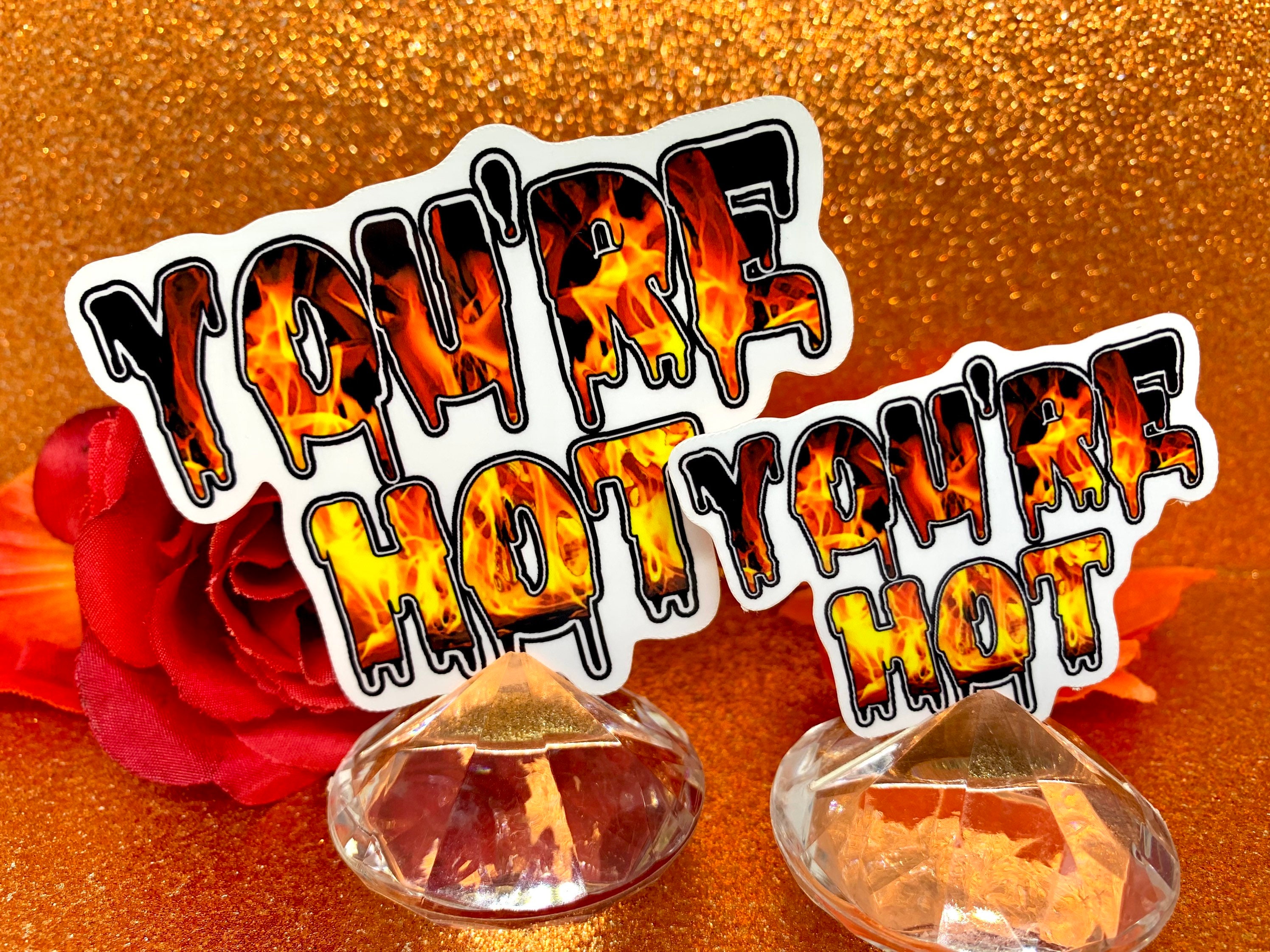 You’re Hot Fire & Flames Sticker - Etsy