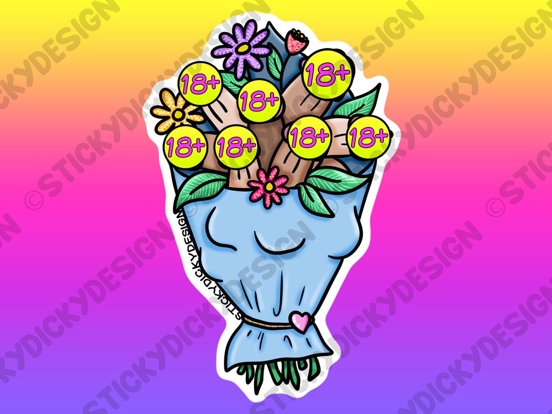 Boner Bouquet Sticker - Etsy