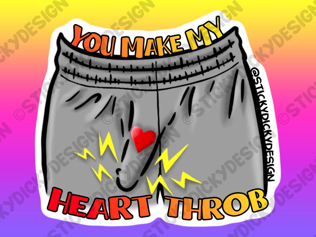 You Make My Heart Throb Gray Sweats Sticker - Etsy