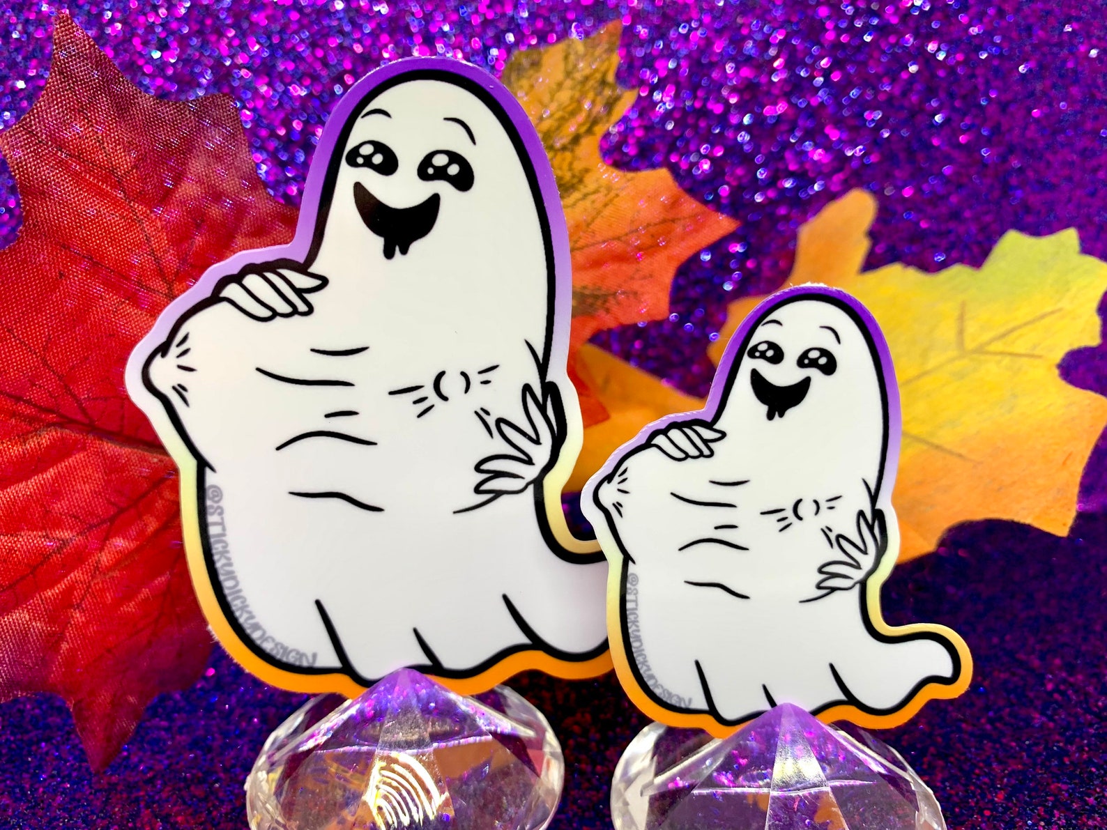Drooling Ghost Grabbing Boobies Sticker - Etsy