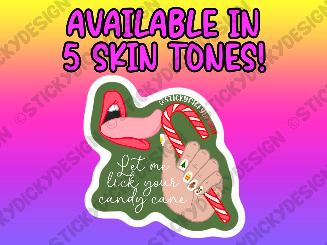 Let Me Lick Your Candy Cane Sexy Mouth Holiday Sticker - Etsy