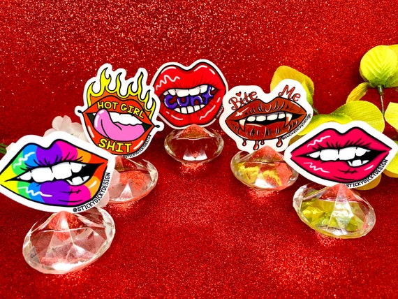 Sexy Lips Sticker Pack | Etsy