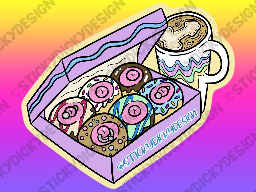 Pastel Boob Donuts And Penis Latte Sticker Etsy