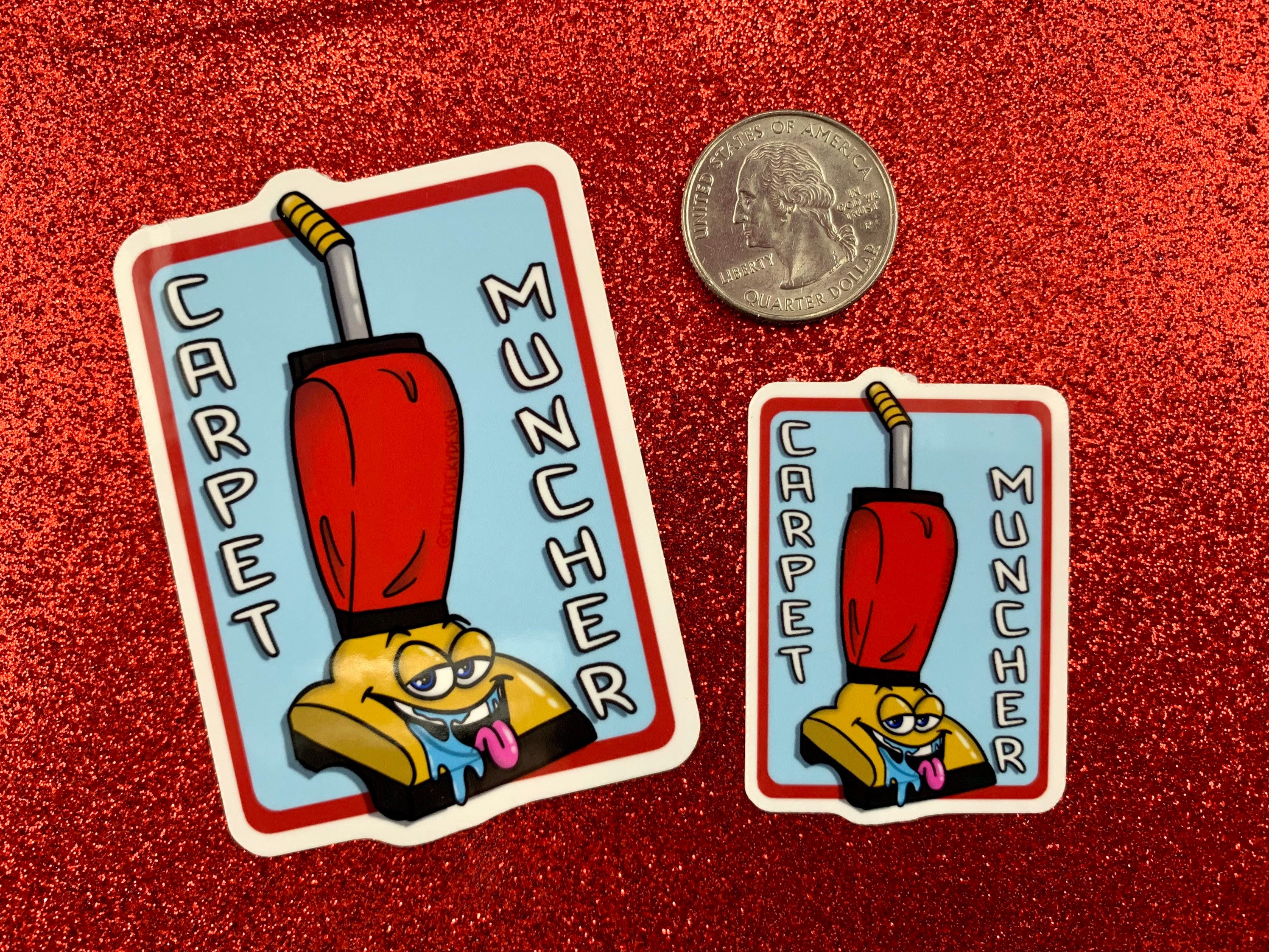 Carpet Muncher Drooling Vacuum Sticker - Etsy