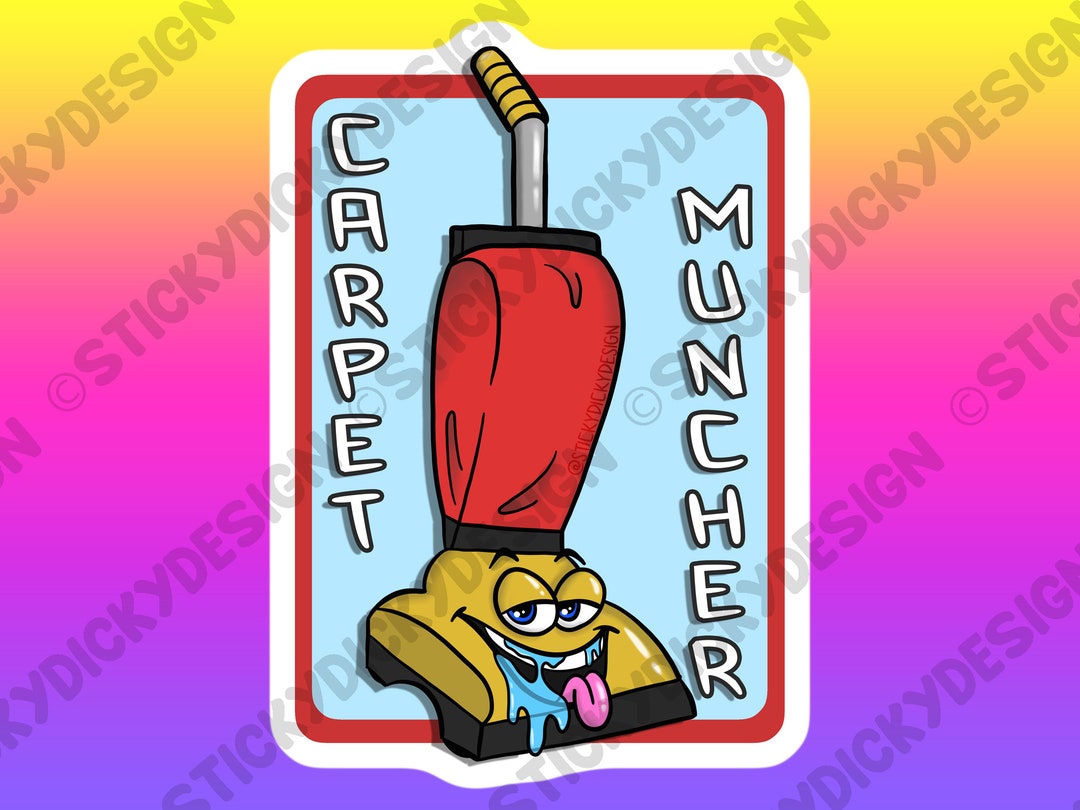 Carpet Muncher Drooling Vacuum Sticker - Etsy