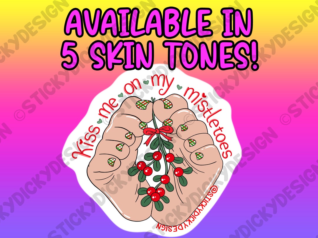 Kiss Me on My Mistletoes Cute Painted Toenails Foot Fetish Holiday Feet ...