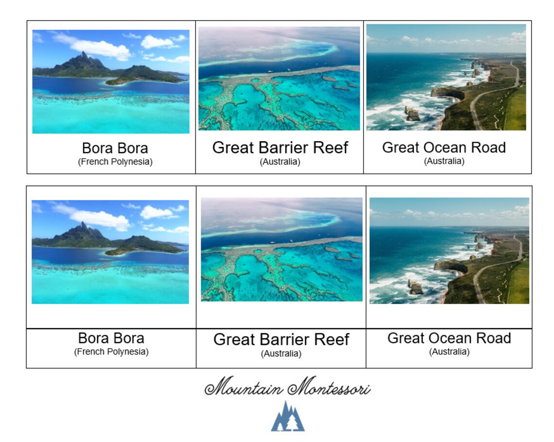 Landmarks of Australia 3-part Cards - Etsy