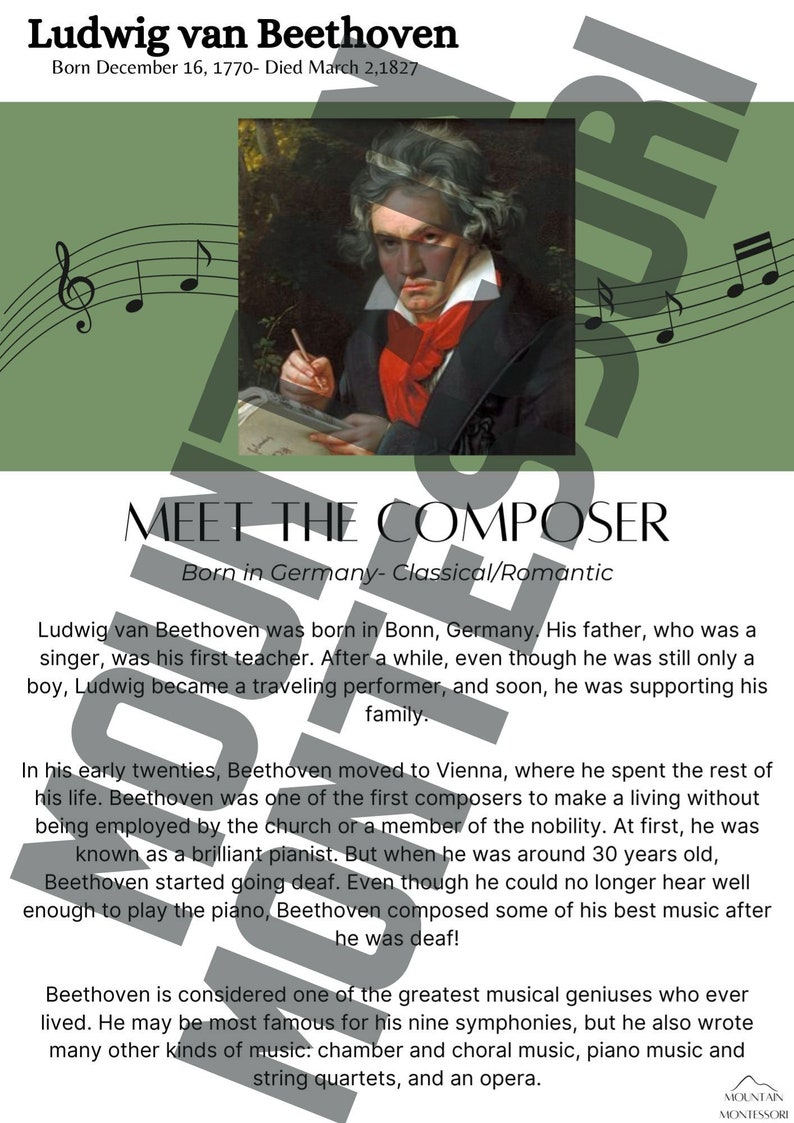 Classical Music Composer Unit Study- Charlotte Mason-ambleside ...