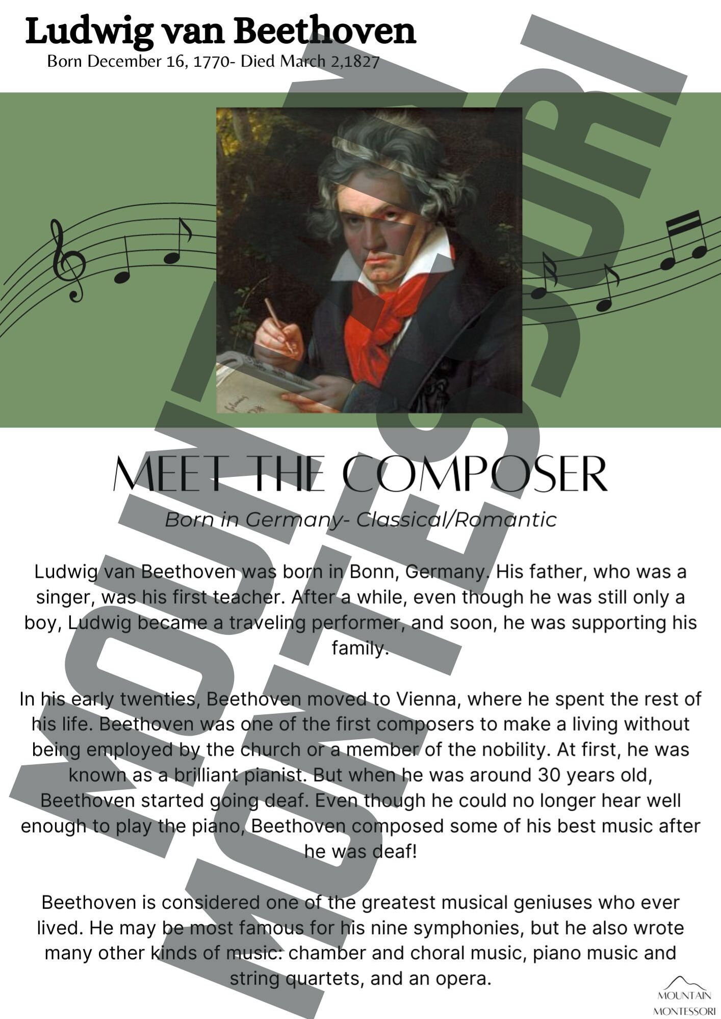 Classical Music Composer Unit Study- Charlotte Mason-ambleside ...