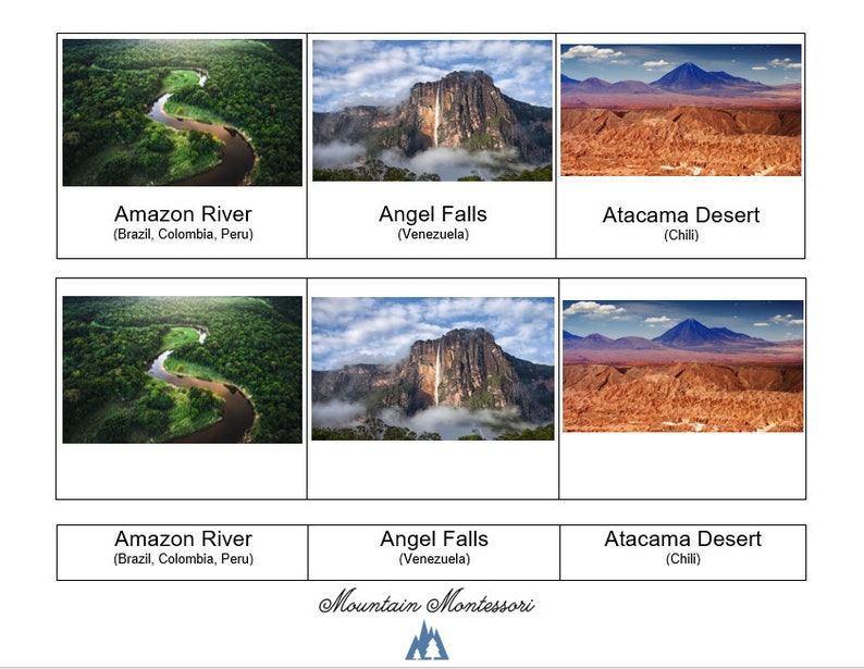 Landmarks of the World 3-part Cards BUNDLE | Etsy