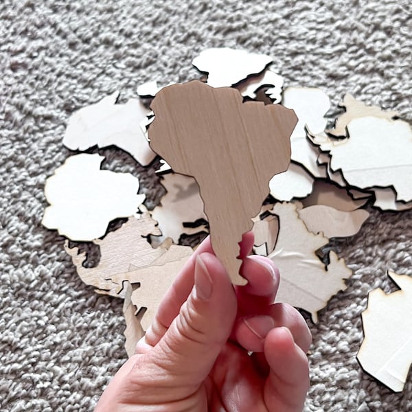 Continent Cut Outs - Etsy