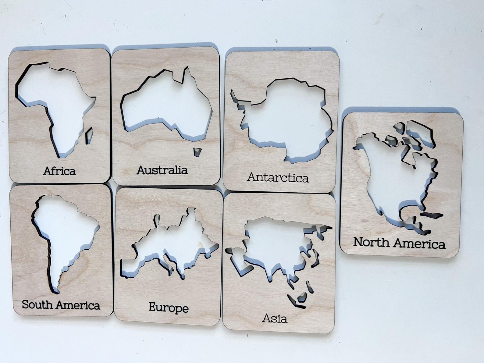 Montessori Continents of the World Stencils Download- SVG- Laser ...
