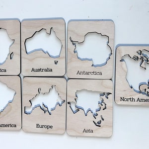 Montessori Continents of the World Stencils Download- SVG- Laser ...