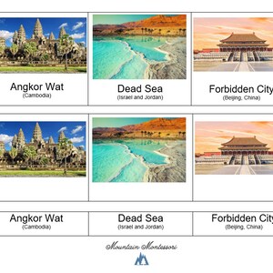 Landmarks of the World 3-part Cards BUNDLE - Etsy