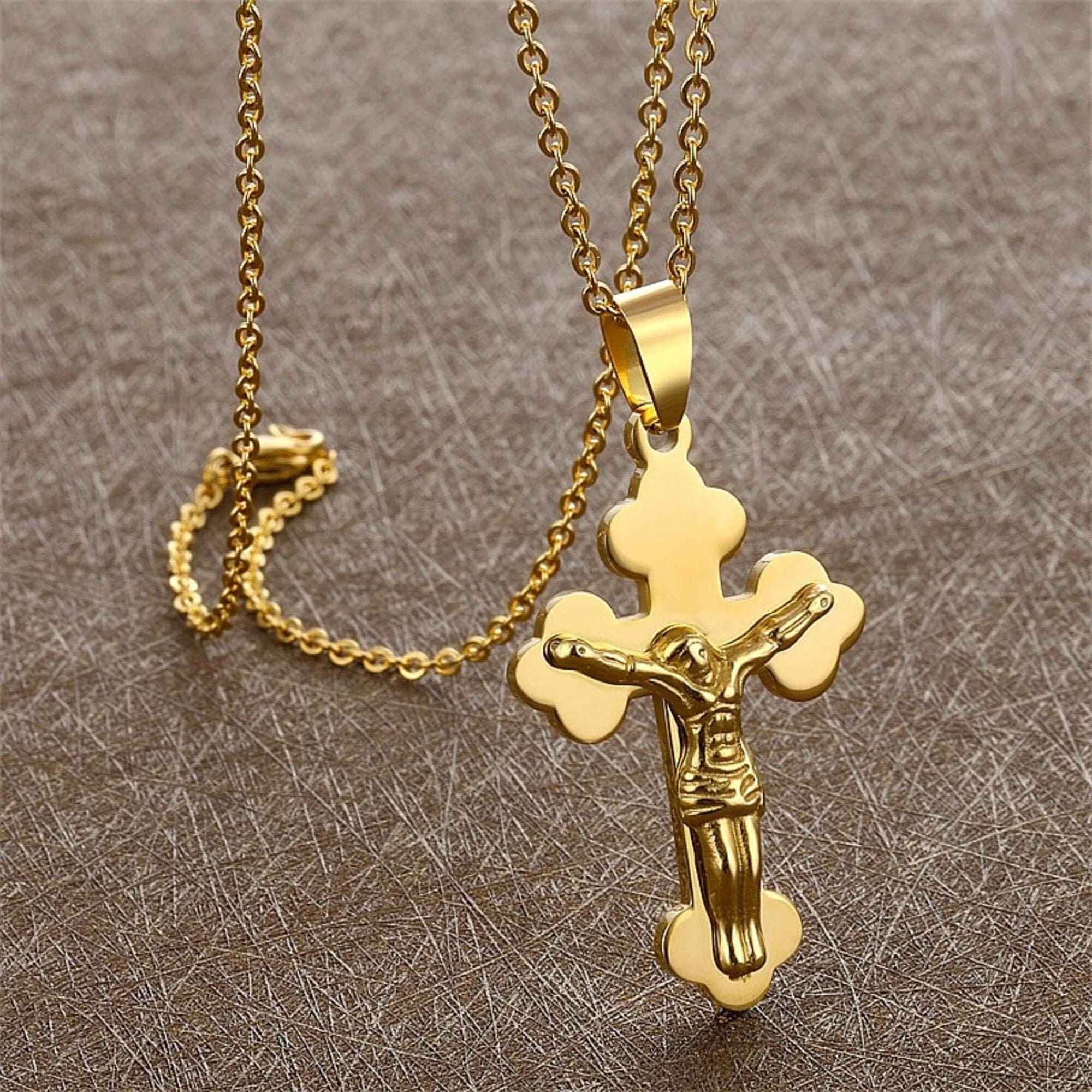 Stainless Steel Saint Thomas Cross Pendant Necklace - Etsy