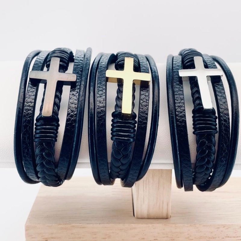 Cross Bracelet Men - Etsy