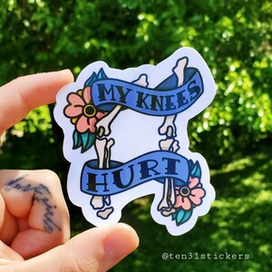 My Knees Hurt Sticker | Arthritis Sticker | Knee Bone Sticker | Spooky ...