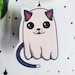 Cute Cat Ghost Sticker Spooky Halloween Ghost Decal Black - Etsy