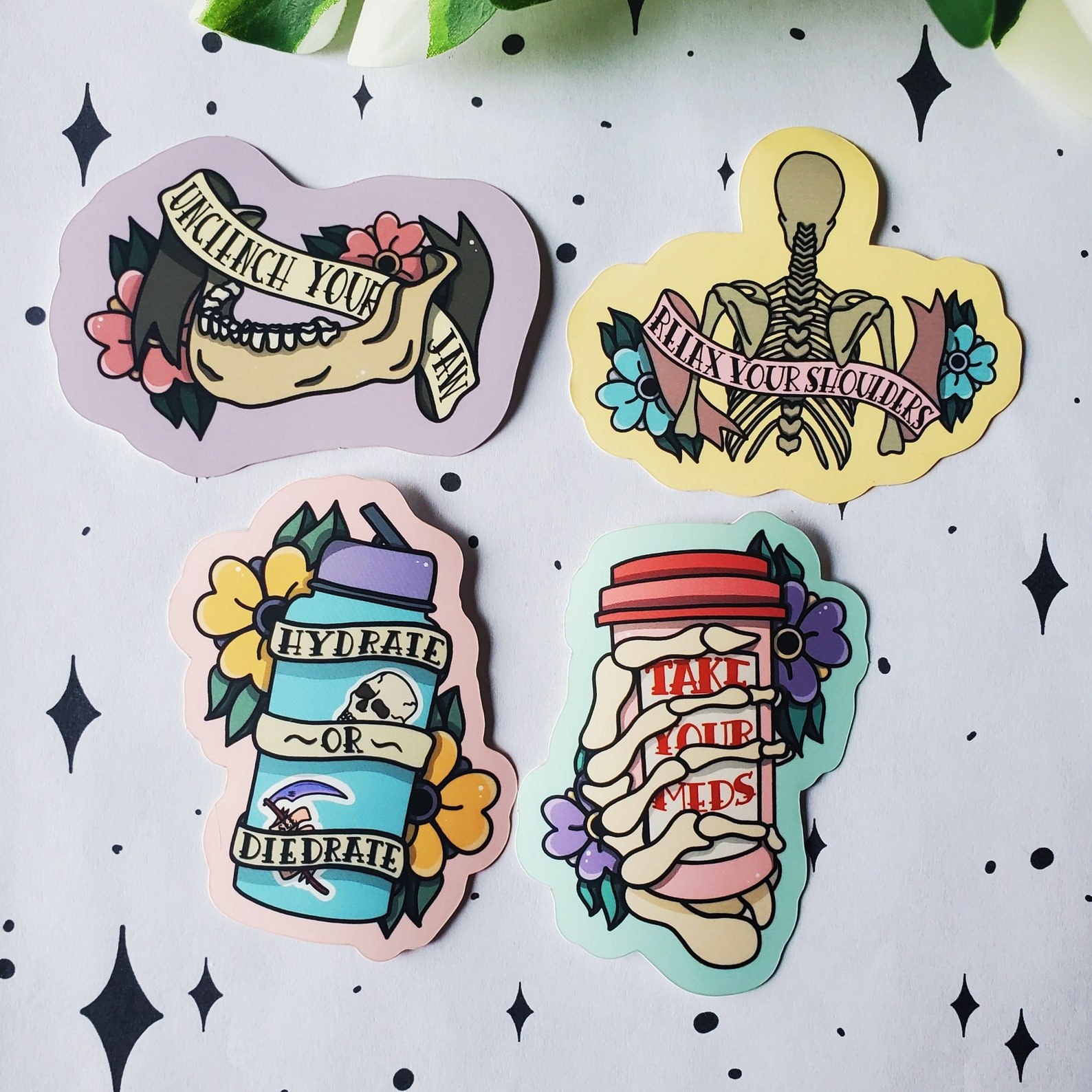 Gentle Reminder Sticker Pack One Unclench Your Jaw One - Etsy