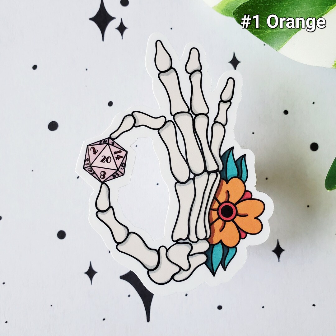 D20 Sticker | Game Dice Decal | Spooky D20 Sticker | Role Playing Game ...