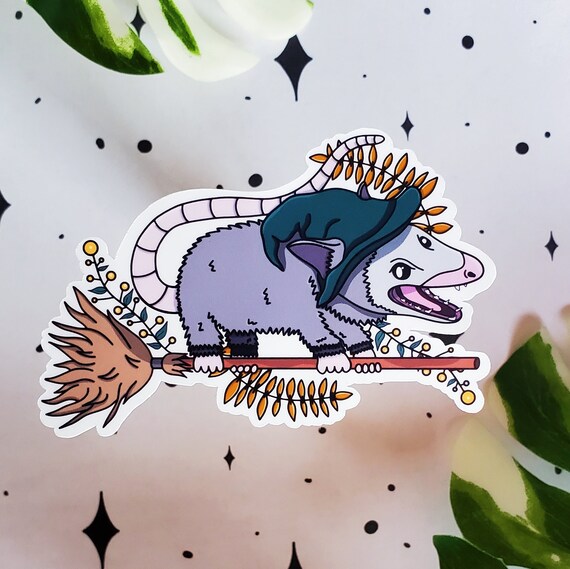 Possum Sticker Opossum Sticker Witch Animal Sticker - Etsy