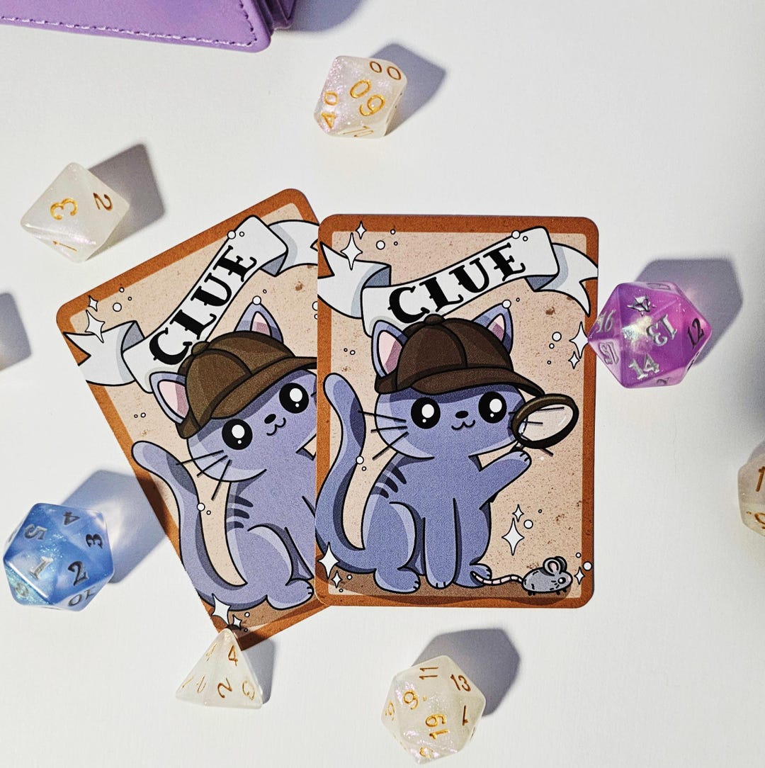 Clue Cat Set of Two | Token Card | Cute Cat MTG | MTG Commander Token ...