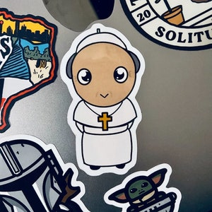 Catholic Sticker, Pope Francis Sticker, Chibi Sticker, Catholic Chibi ...