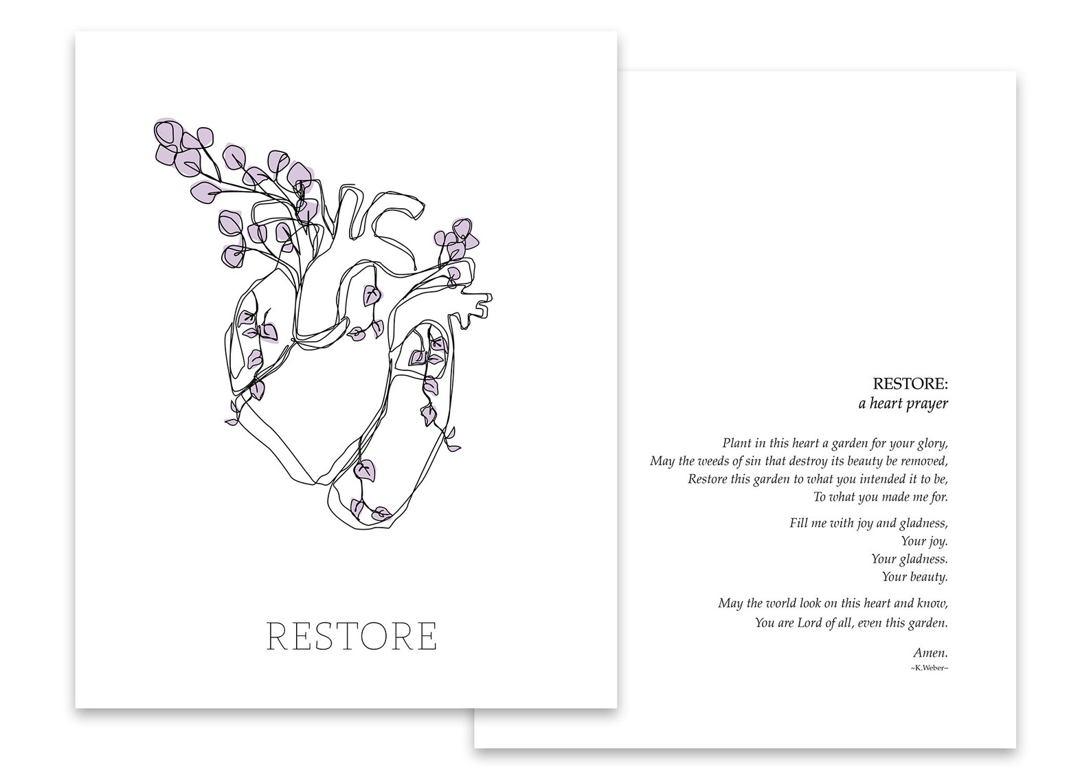 RESTORE: a Heart Prayer - Etsy