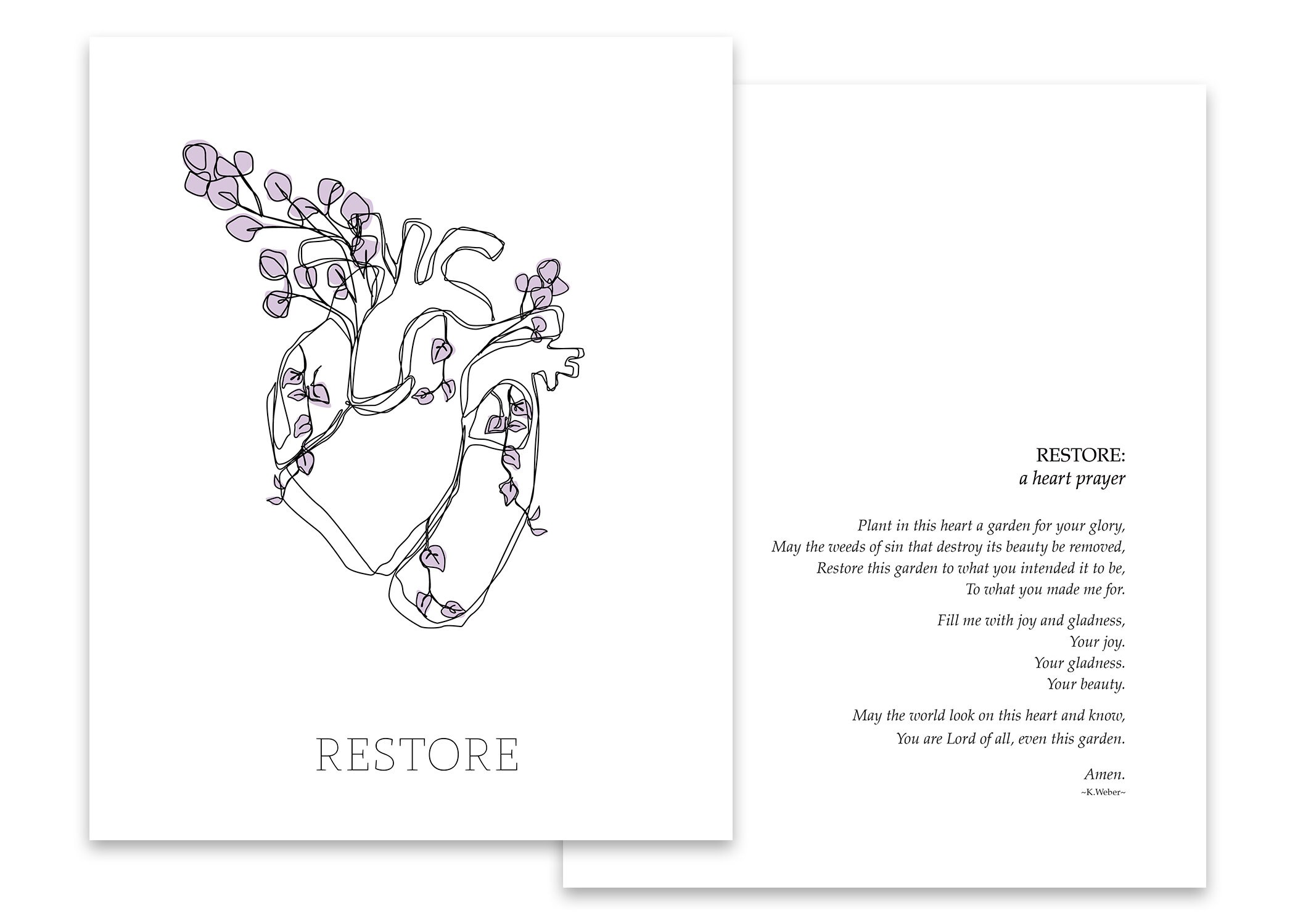 RESTORE: a Heart Prayer - Etsy