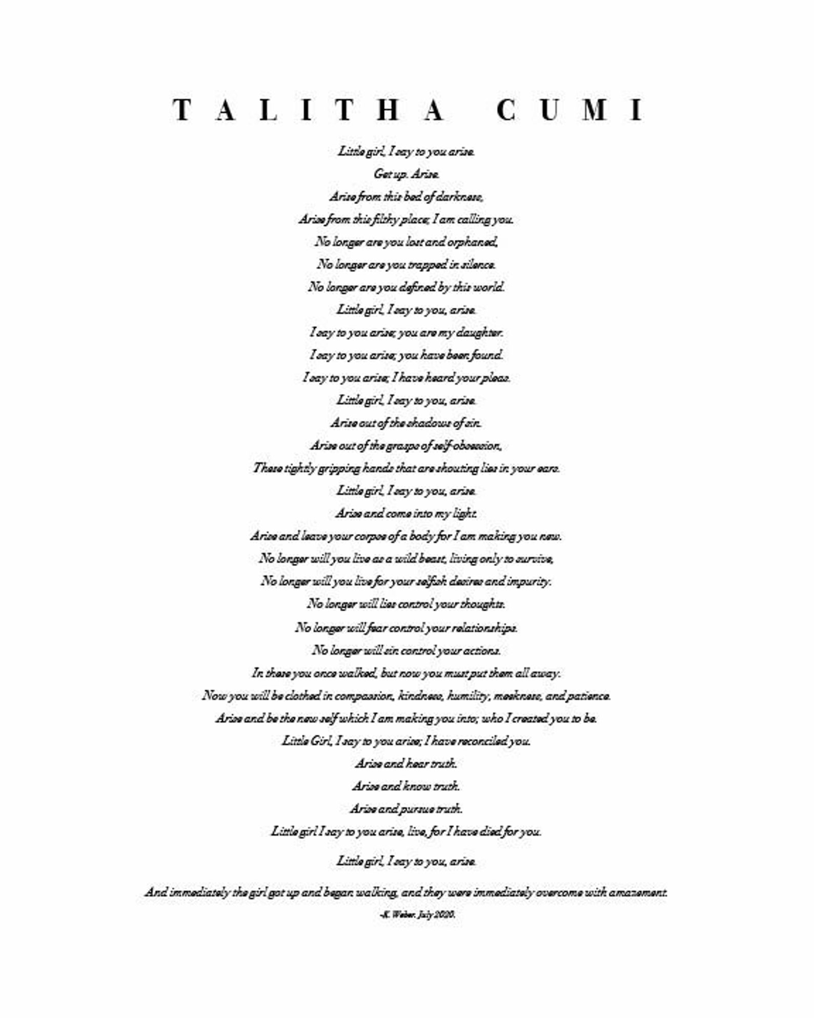 Talitha Cumi Digital Art Print - Etsy