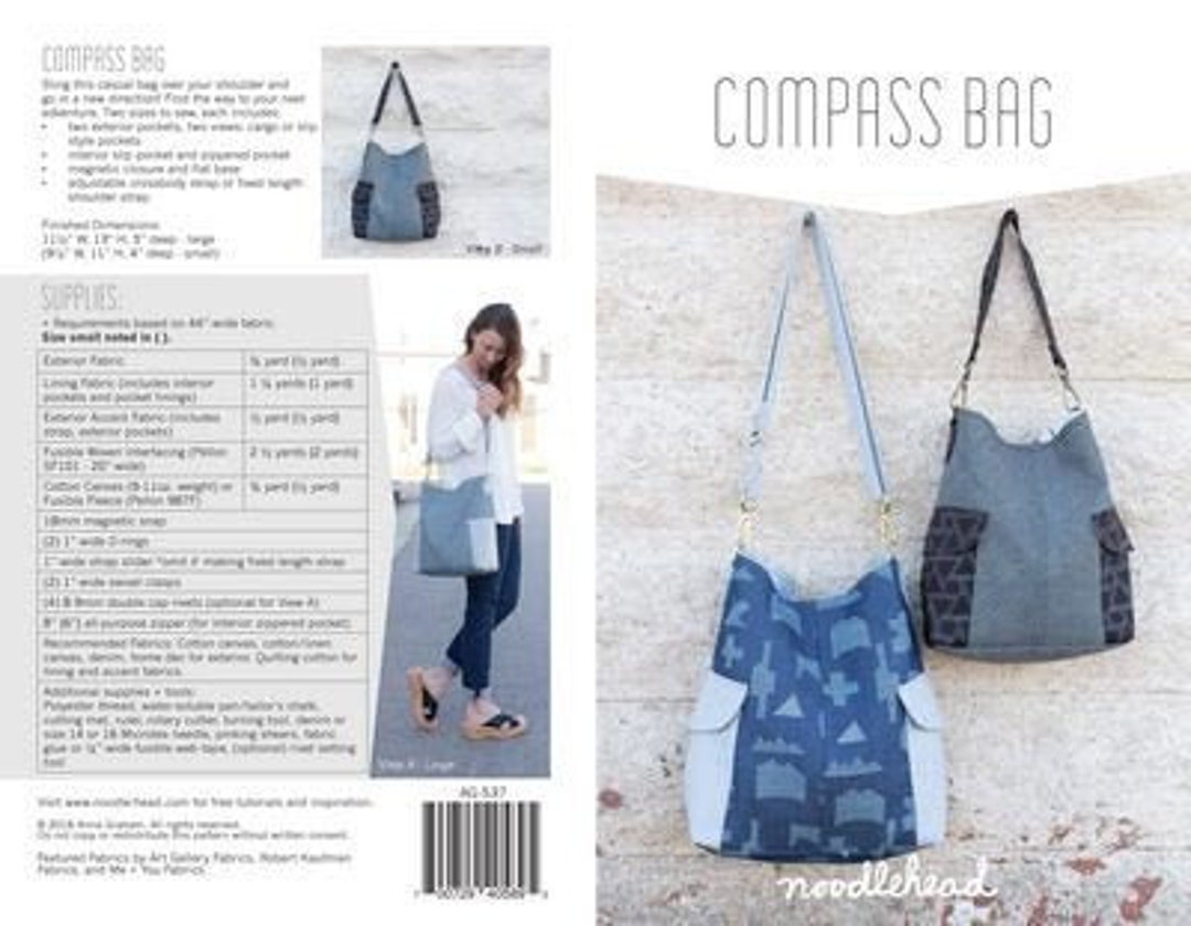 Noodlehead Compass Bag Sewing Pattern - Etsy