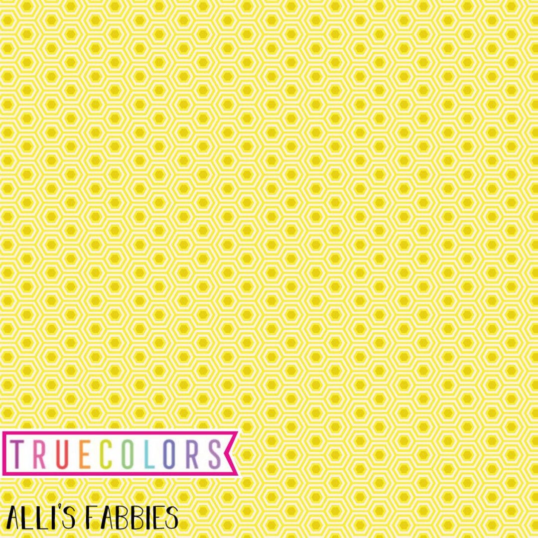 Tula Pink True Colors Hexy, Sunshine Yellow - Etsy