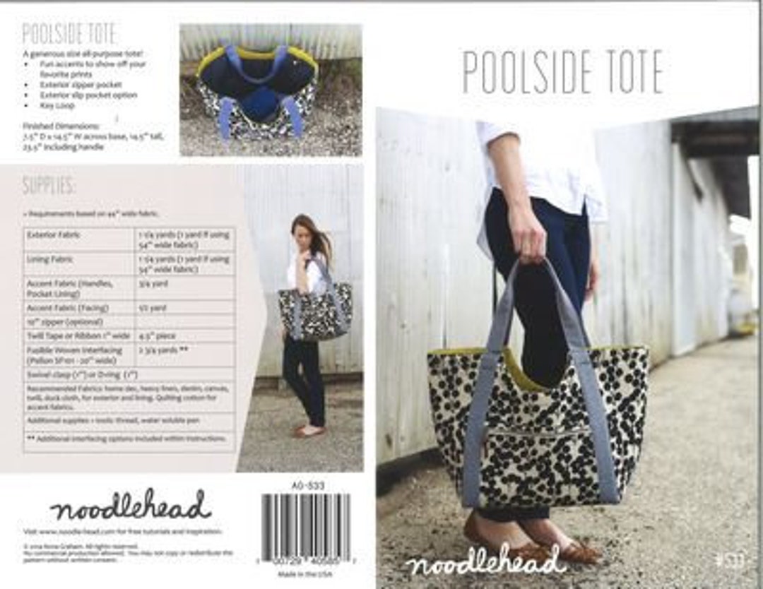 Noodlehead Poolside Tote Sewing Pattern! - Etsy