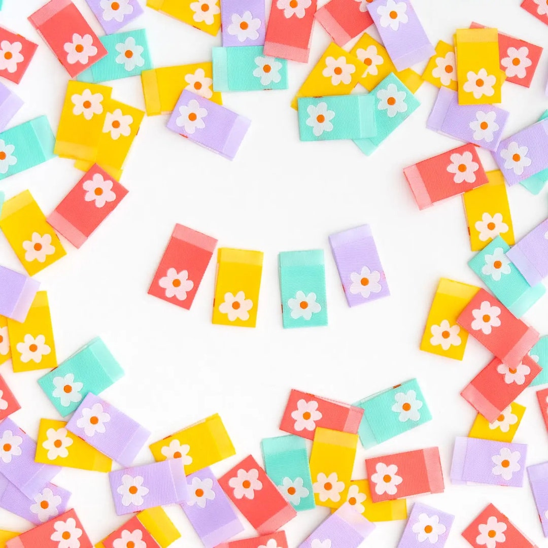 Daisy Tag Multipack Sewing Label Tags by Sarah Hearts, Set of 8 - Etsy