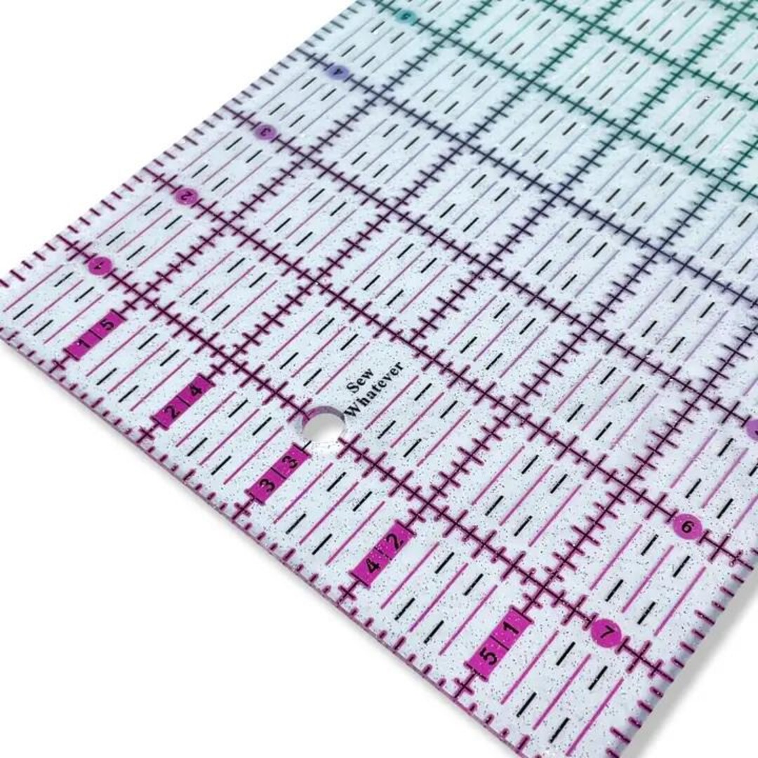 Teal to Pink Glitter 6" X 8" Ruler - Etsy