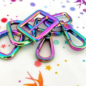 Rainbow Iridescent 1" Hardware Sets for Bags and Crafts - Etsy