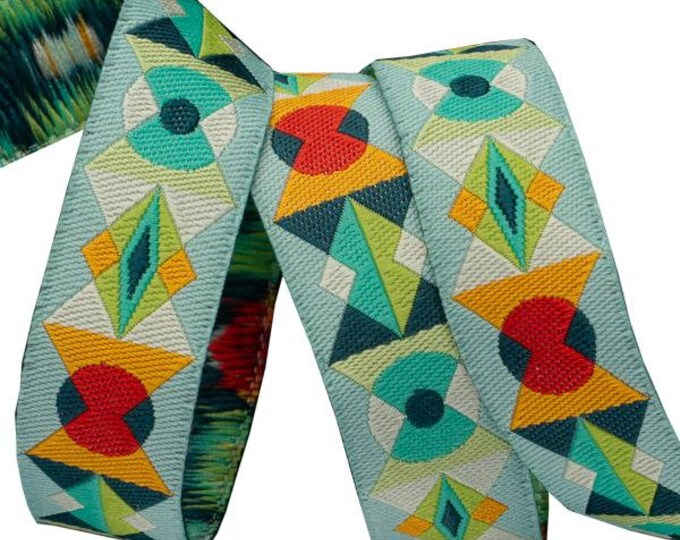 Tula Pink Spirit Animal Arrowhead Sunkissed Aqua Jacquard - Etsy