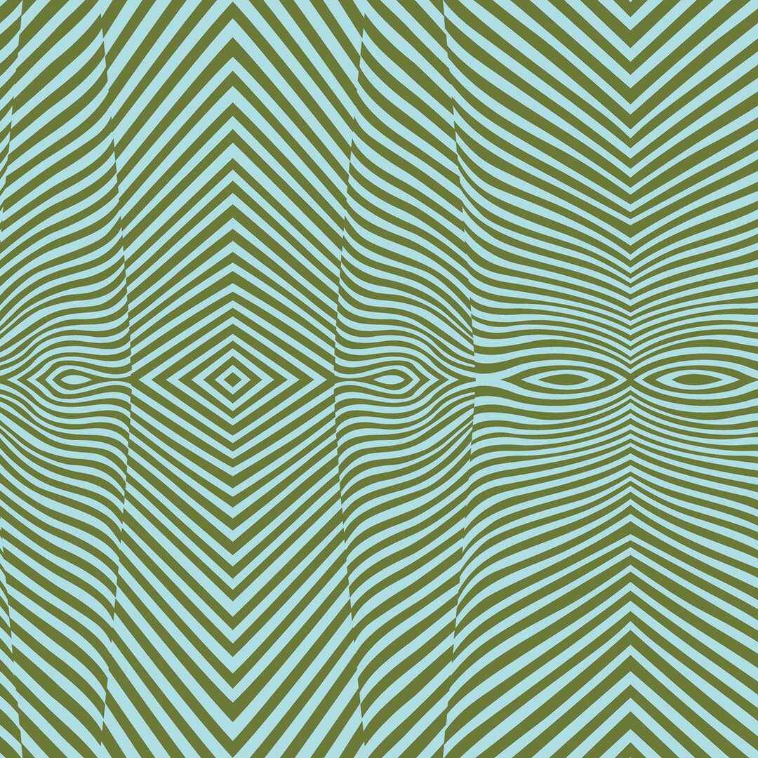 Tula Pink FQ+ Yardage Birds and Bees, Lazy Stripe, Pond Green/blue, by ...