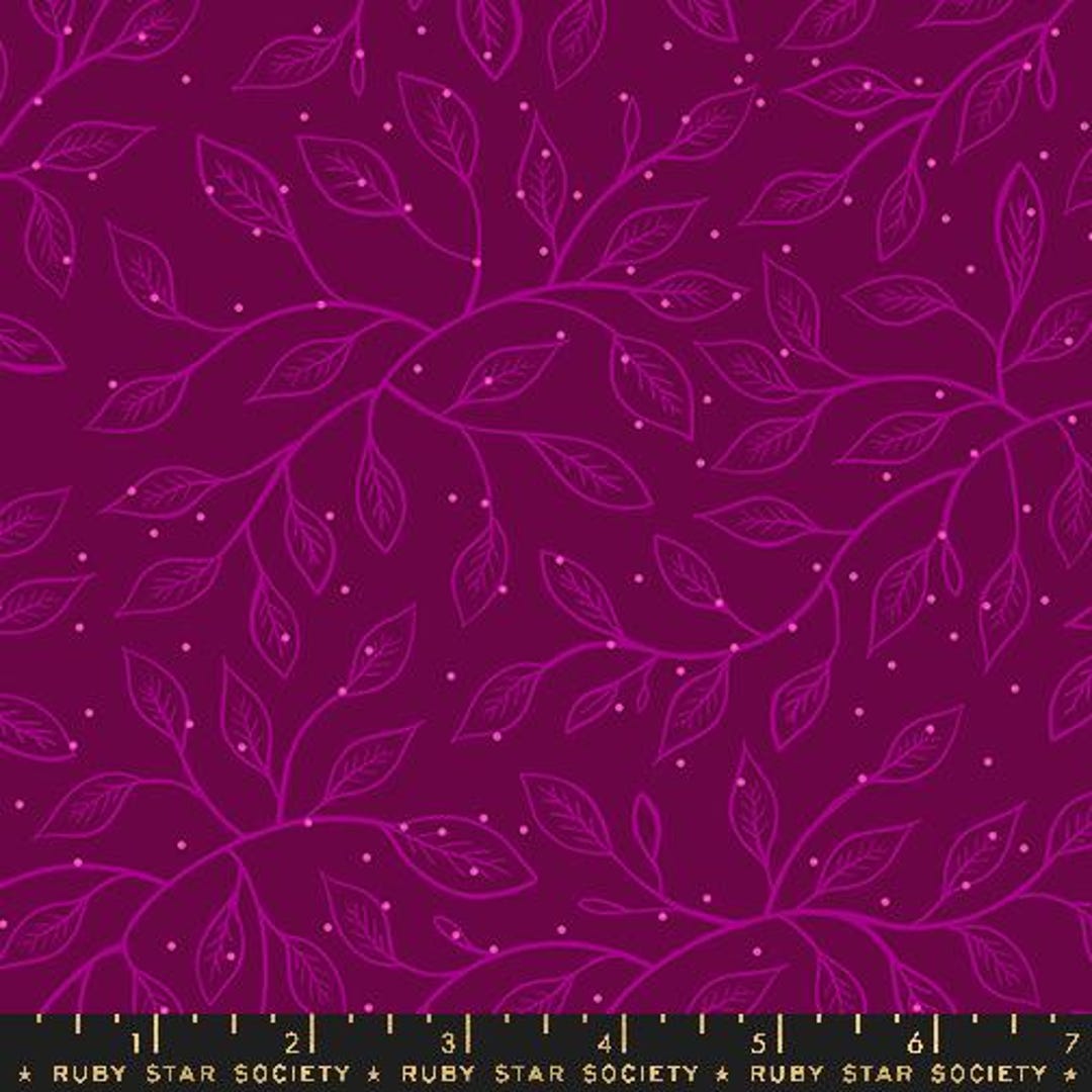 Glow Garden, Wandering Vine in Purple Velvet, by Sarah Watts - Ruby ...