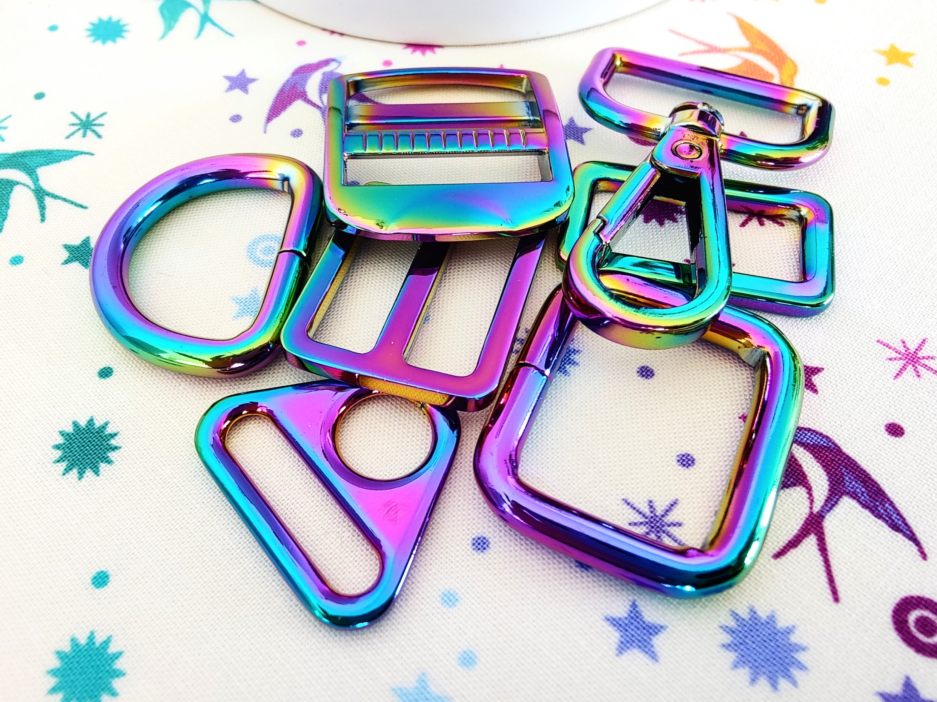 Rainbow Iridescent 1 Hardware Sets for Bags and Crafts - Etsy