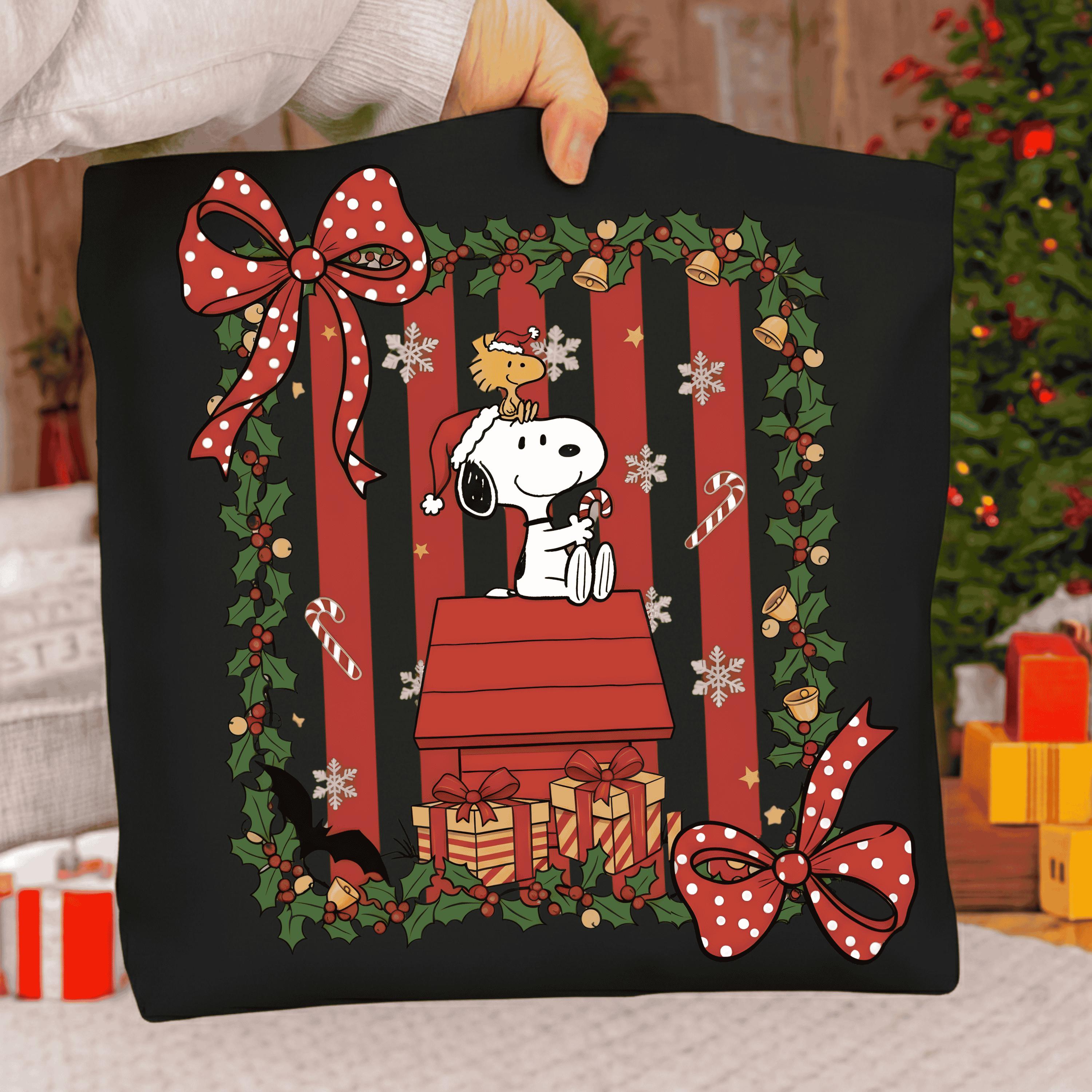 Preppy Snoopy and Woodstock Christmas PNG, Peanuts Holiday Clipart ...