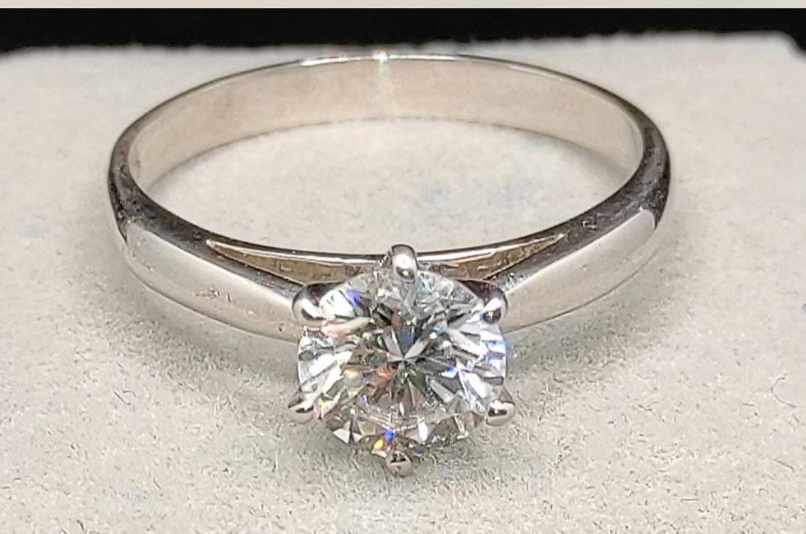 2 carat Gra Certified Moissanite Silver Ring | Etsy